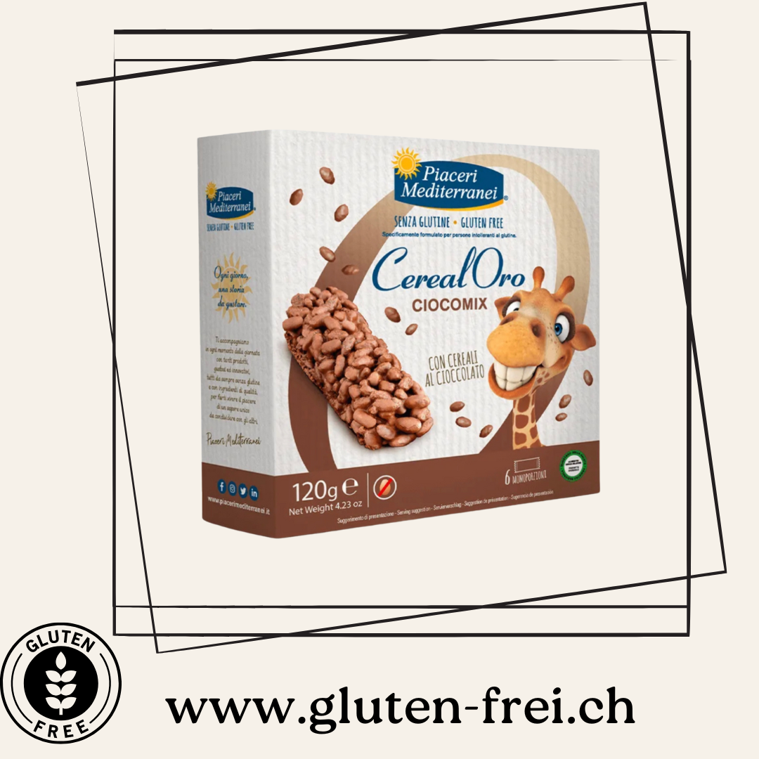 gluten-frei.ch - Cereal Oro - Mais Riegel mit Schokolade 6 x 20g